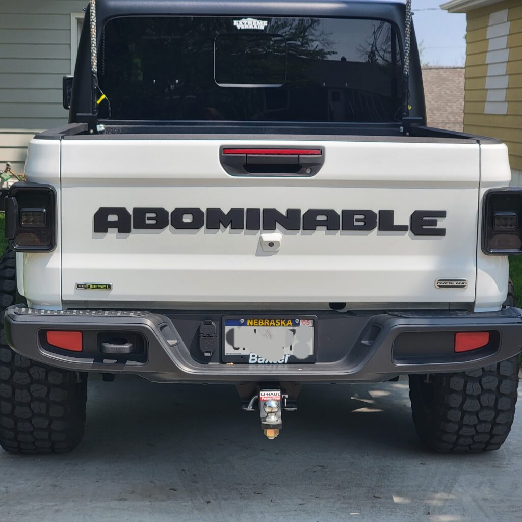 Custom Tailgate Emblem - Choose Your Letters - Gladius Offroad